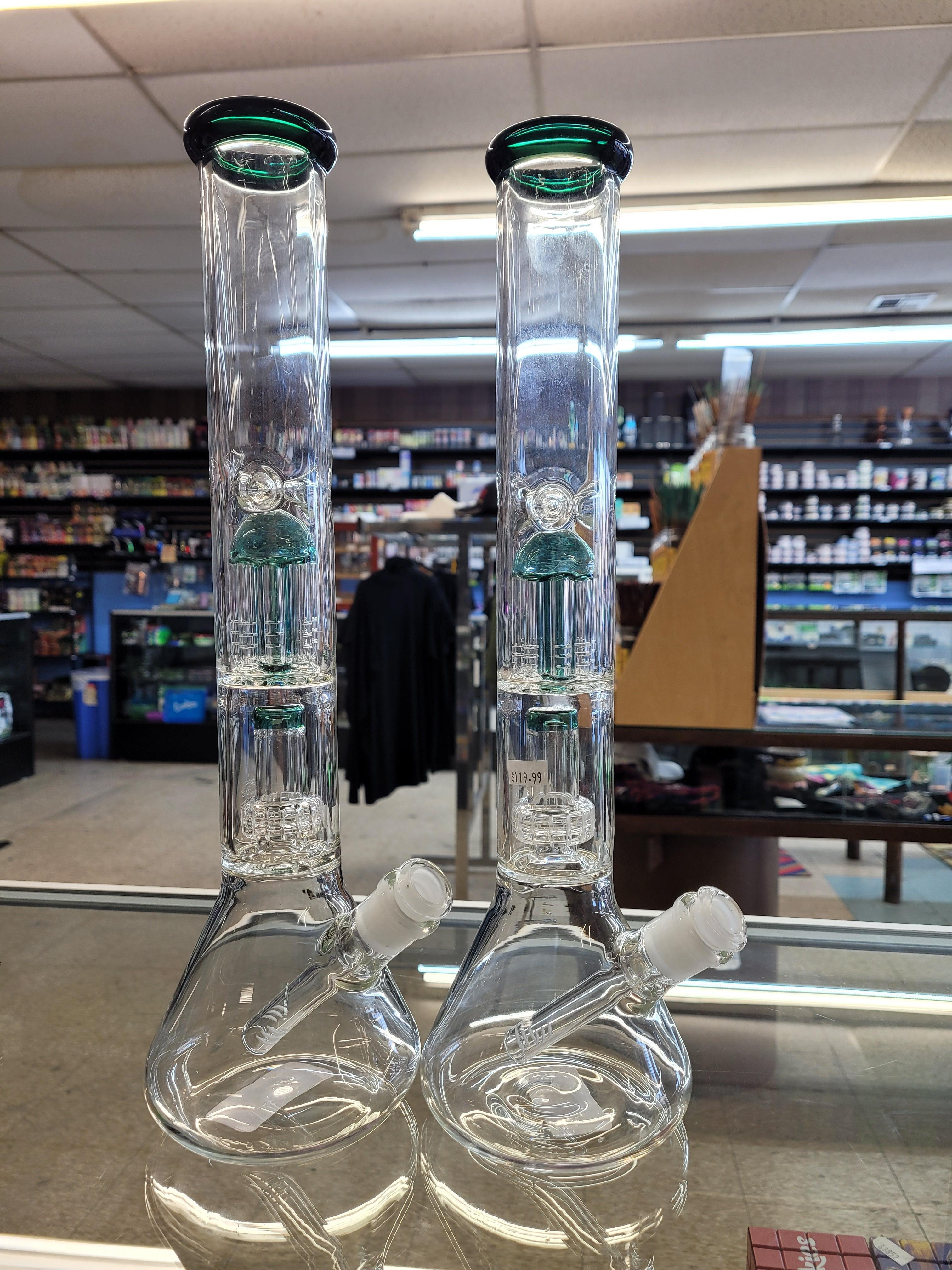Waterpipe 16" Double Tree & Matrix Perc Beaker Mix – Best Smoke Shop